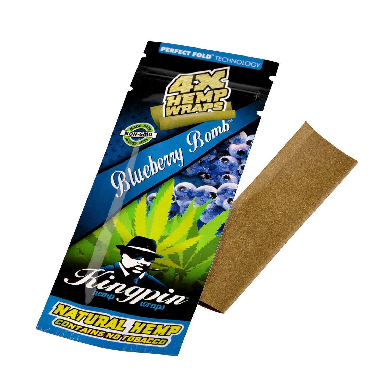 Kingpin HEMP WRAPS Blue 4 Stück, 3,00